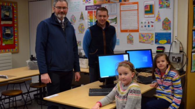 Cllr McCaughey gifts Kells and Connor Primary School newly refurbished ...